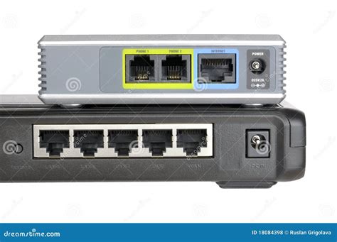 Router And Phone Adapter Stock Photo Image Of Power 18084398