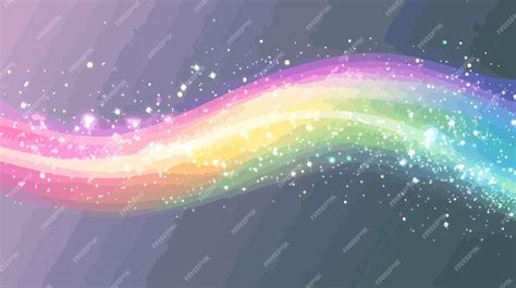 Rainbow Translucent Element With Sparkles For Creative Designs Premium Ai Generated Vector