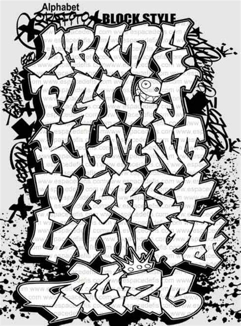 Graffiti Block Letters Alphabet