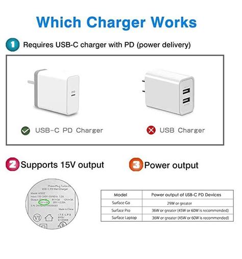 Type C To Microsoft Surface Charging Cable Pd Usb C Cable For Surface Pro Surface Go