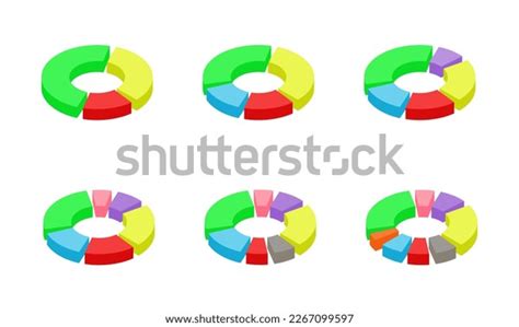 Pie Chart Set Diagramsisometric Pie Charts Stock Vector Royalty Free Shutterstock