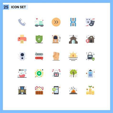 Set Of 25 Modern Ui Icons Symbols Signs For Carnival Physics Massage