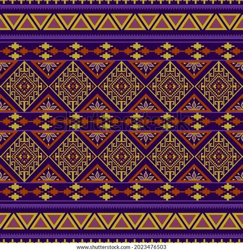 Gemetric Ethnic Seamless Pattern Traditional Design Stock Vector