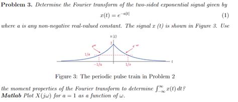 Solved Problem 3 ﻿determine The Fourier Transform Of The