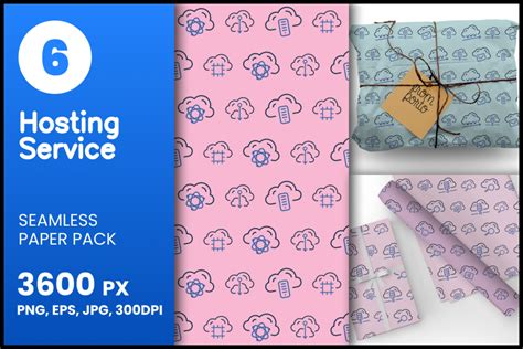 Hosting Service 6 Seamless Patterns