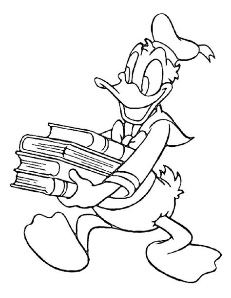 Donald Duck Outline Coloring Page Free Printable Pdf