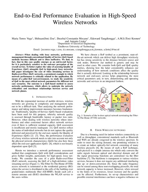 Pdf End To End Performance Evaluation In High Speed Wireless Networks