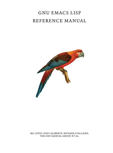 Gnu Emacs Lisp Reference Manual Lewis Bil Laliberte Dan Stallman Richard 9788866060994