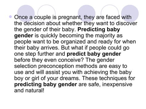 Predict Baby Gender PPT