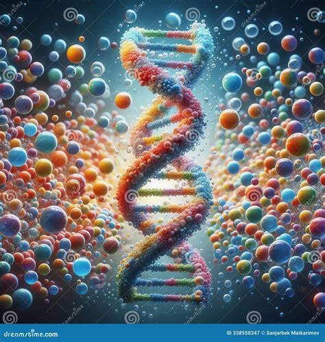 Bubble Dna Sequencing A Representation Of Dna Sequencing Using C Stock
