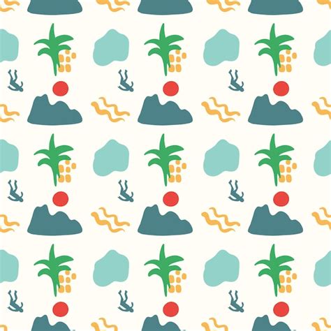 Premium Vector Seamless Abstraction Colorful Shapes And Doodle