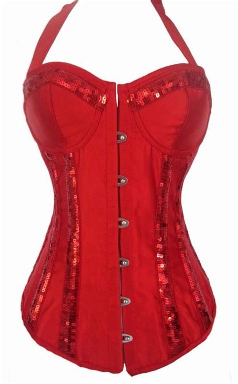 Red Sequin Neck Line Corset Item No Dp6351 3 Price 5899 Sizes S M L Xl And Xxl Available