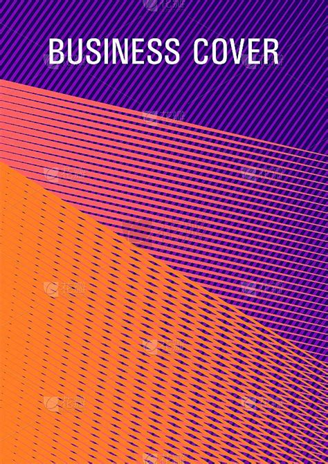 宣传册封面版面半色调矢量设计。充满活力的梯度书背景。素材 花瓣网