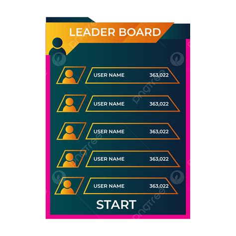 Game Ui Assets Vector Png Images Game Ui Leaderboard Template Assets