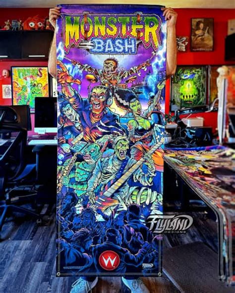 Monster Bash Vertical Vinyl Banner Flyland Designs Freelance Illustration And Graphic Design