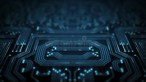 digital data moving on circuit board and cpu loop backgrounds stock