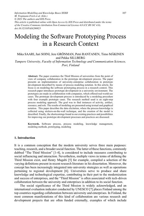 PDF Modeling The Software Prototyping Process In A Research Context
