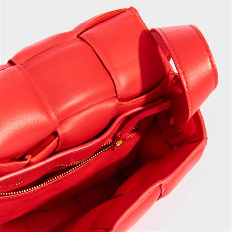 Bottega Veneta Padded Cassette Bag In Red Cocoon