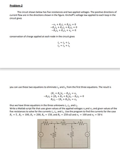 Solved The Circuit Shown Below Has Five Resistances And Two