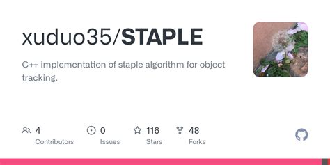 Github Xuduo35staple C Implementation Of Staple Algorithm For