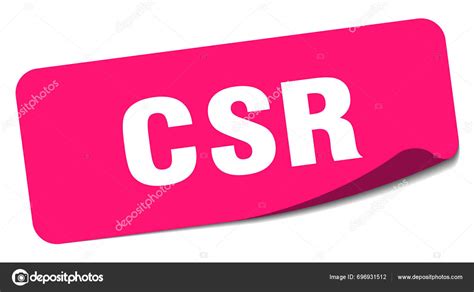Csr Sticker Csr Rectangular Label Isolated White Background Stock Vector By ©aquir014b 696931512