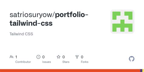 GitHub Satriosuryow Portfolio Tailwind Css Tailwind CSS