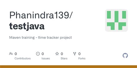 Github Phanindra139testjava Maven Training Time Tracker Project