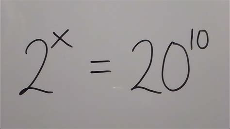 A Nice Exponential Problem Basic Mathematics Youtube