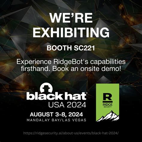 Ridge Security Technology Inc On Linkedin Sc221 Cybersecurity Infosec Blackhat Bhusa