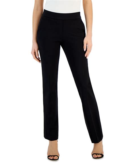 Anne Klein Womens Mid Rise Pull On Slash Pocket Pants Macys