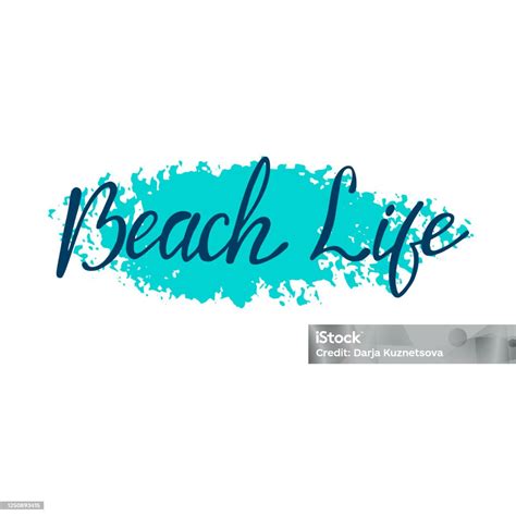 해변 생활 손으로 쓴 글자 디자인 요소와 흰색 배경에 격리 된 텍스트입니다 사진 오버레이 티셔츠 프린트 전단지 포스터 디자인의 여름 타이포그래피 해변 생활 메시지 공휴일에