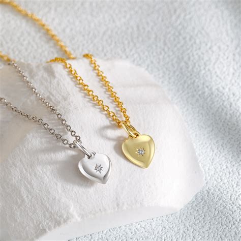 Classic Sterling Silver Heart Pendant Necklace Silverly