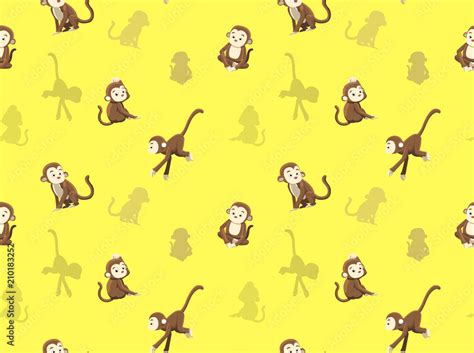 Monkey Wallpaper 2 Stock Vector Adobe Stock