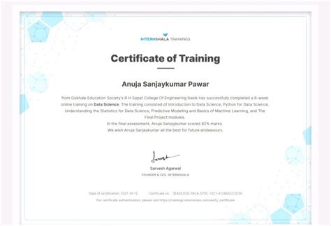 anuja pawar on linkedin datascience internshala