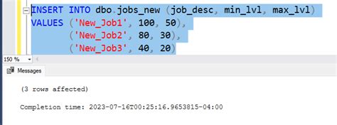 Sql 3 Inserting Methods
