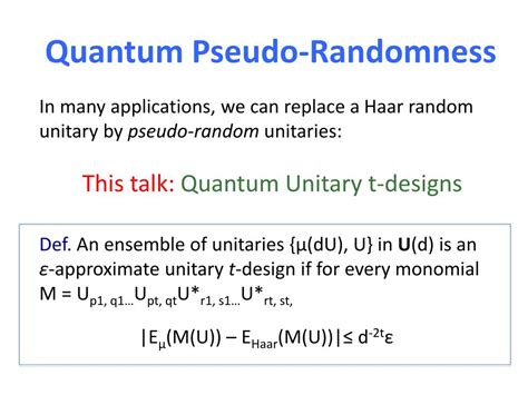 Ppt Random Quantum Circuits Are Unitary Polynomial Designs Powerpoint Presentation Id1608457