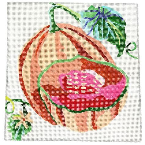Small Cantaloupe Needlepoint Com