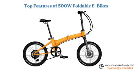 The Top Features Of 500w Foldable E Bikes You Need To Know