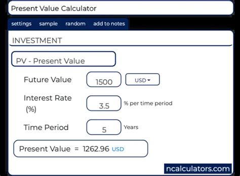 Present Value Calculator