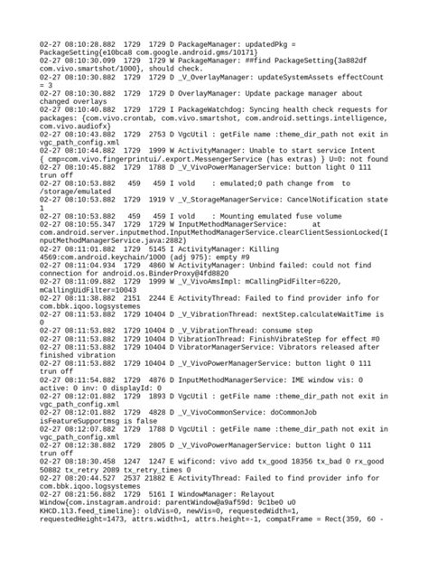 Android System Log Package And Service Updates Pdf System Software Information Technology
