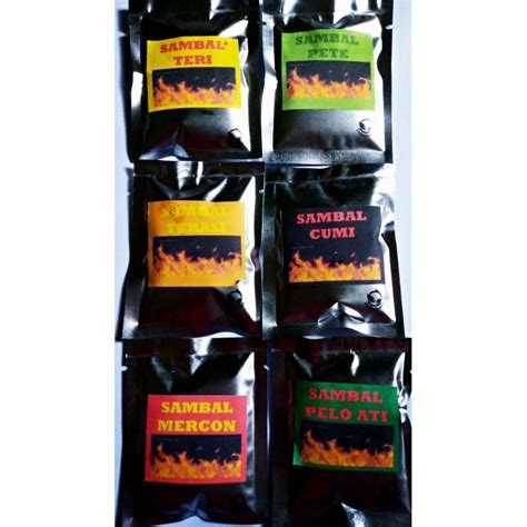 Jual Sambal Cumi Sambal Teri Sambal Terasi Sambal Mercon Sambal Pete Sambal Pelo Ati