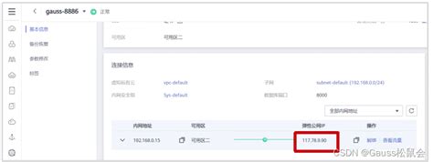 通过公网连接gaussdb数据库实例guassdb 公网 Csdn博客