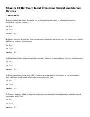 Chapter Hardware Input Processing Output And Storage Devices Pdf Chapter Hardware Input