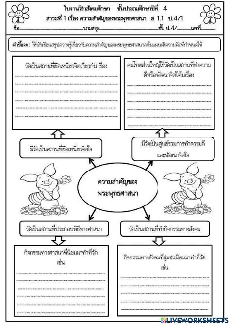 ใบงานความสำคัญข… Free Interactive Worksheets 3631569