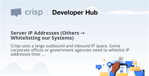 Server IP Addresses Others Whitelisting Our Systems