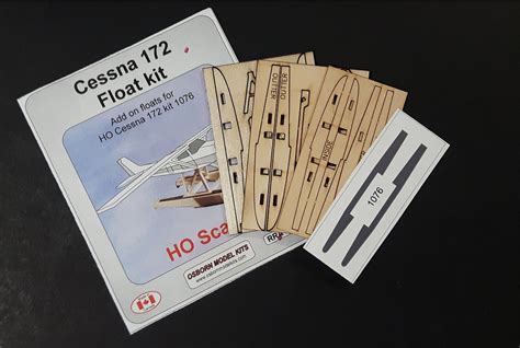 Osborn Model Kits 1077 Ho Scale Cessna 172 Float Kit Wood Kit Crazy Model Trains