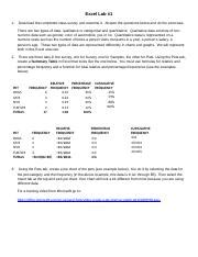 Excel Lab 1 Instructions Docx Excel Lab 1 1 Download The Completed Class Survey And Examine