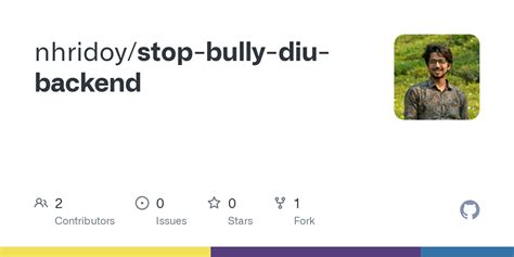 Github Nhridoystop Bully Diu Backend