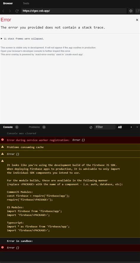 Sandbox Fails In Incognito Error No Available Storage Method Found