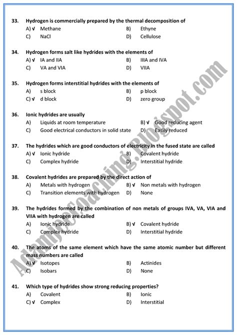 Adamjee Coaching Chemistry Mcqs Xii All Chapters 01 To 50